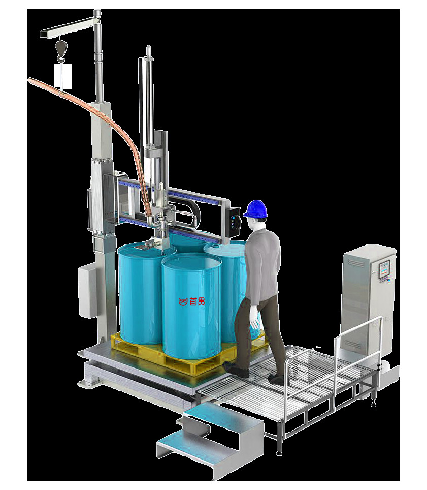 Waterproof Auto IBC Filling Equipment With Roller Conveyor Liquid ...